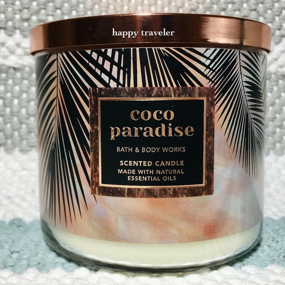 Bath & Body Works | Accents | Coco Paradise 3 Wick Candle | Poshmark
